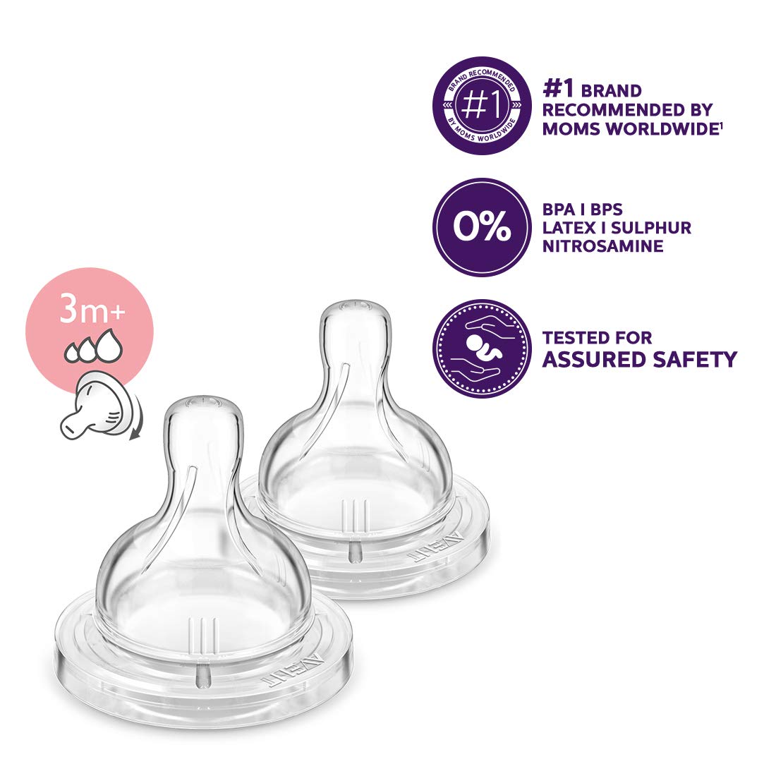 Avent Classic+ Variable Flow Teats +3 Months – Mumezshop