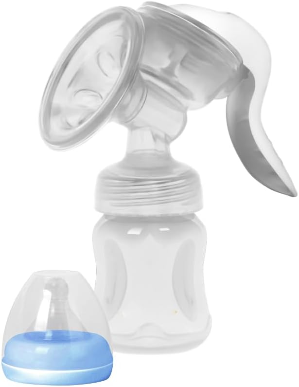 La Frutta Manual Breast Milk Pump, 150 Bottle, Silicone Nipple, Blue ...