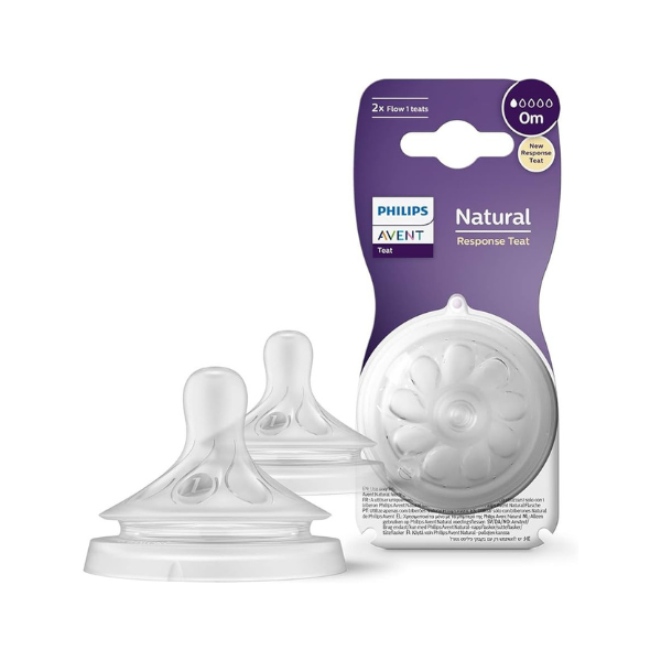 Avent Natural Response Nipple Flow 1 (0M) - 2 Pack – Mumezshop