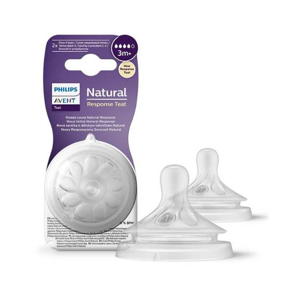 Avent Natural Response Nipple Flow 4 (3M+) - 2 Pack – Mumezshop
